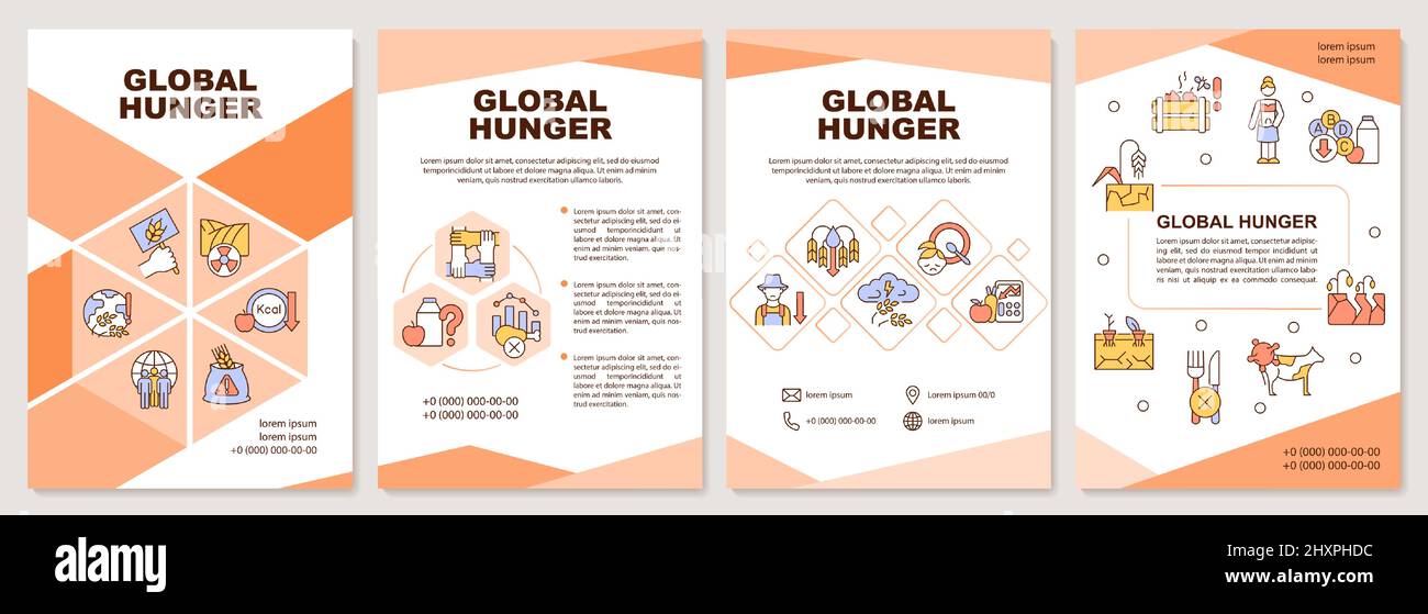 Global hunger brochure template Stock Vector Image & Art - Alamy