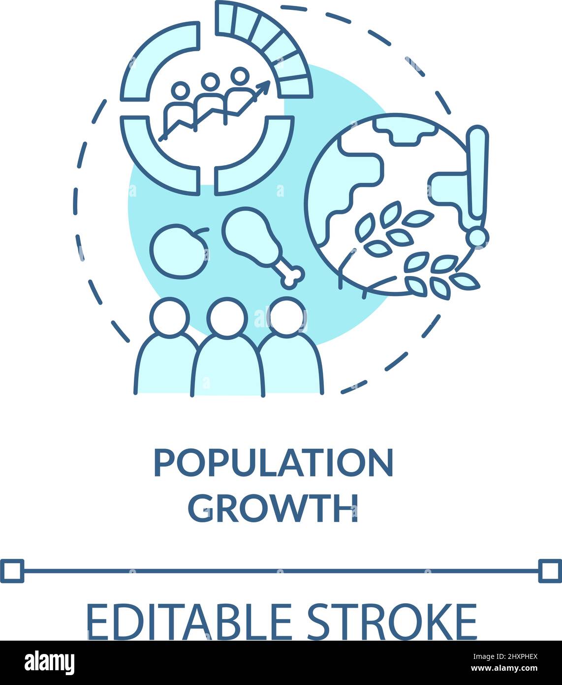 Population growth turquoise concept icon Stock Vector Image & Art - Alamy