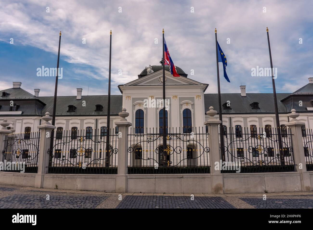 BRATISLAVA, SLOVAKIA, 21 FEBRUARY 2022: National palace of the Slovak ...