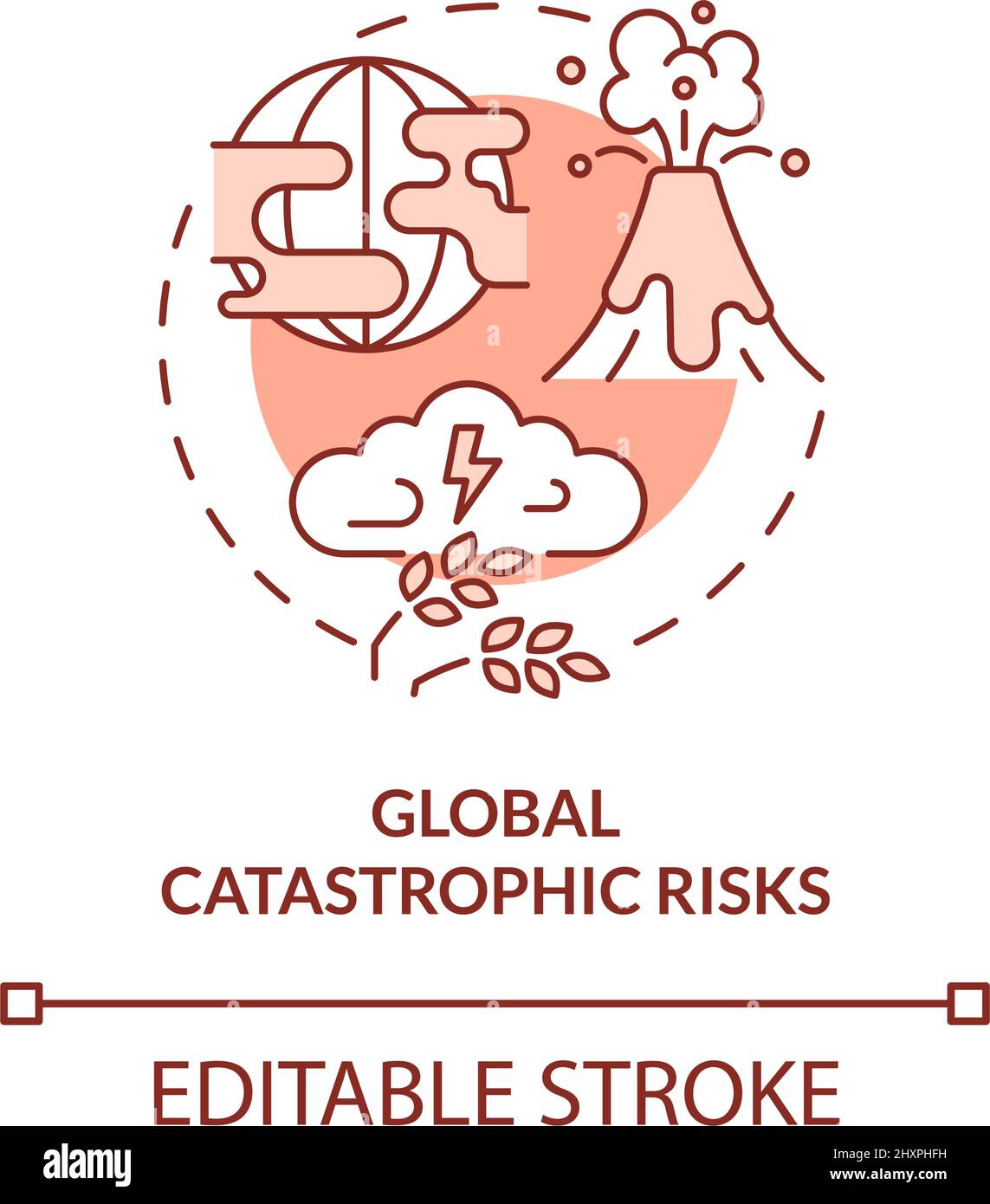 Global catastrophic risks red concept icon Stock Vector Image & Art - Alamy
