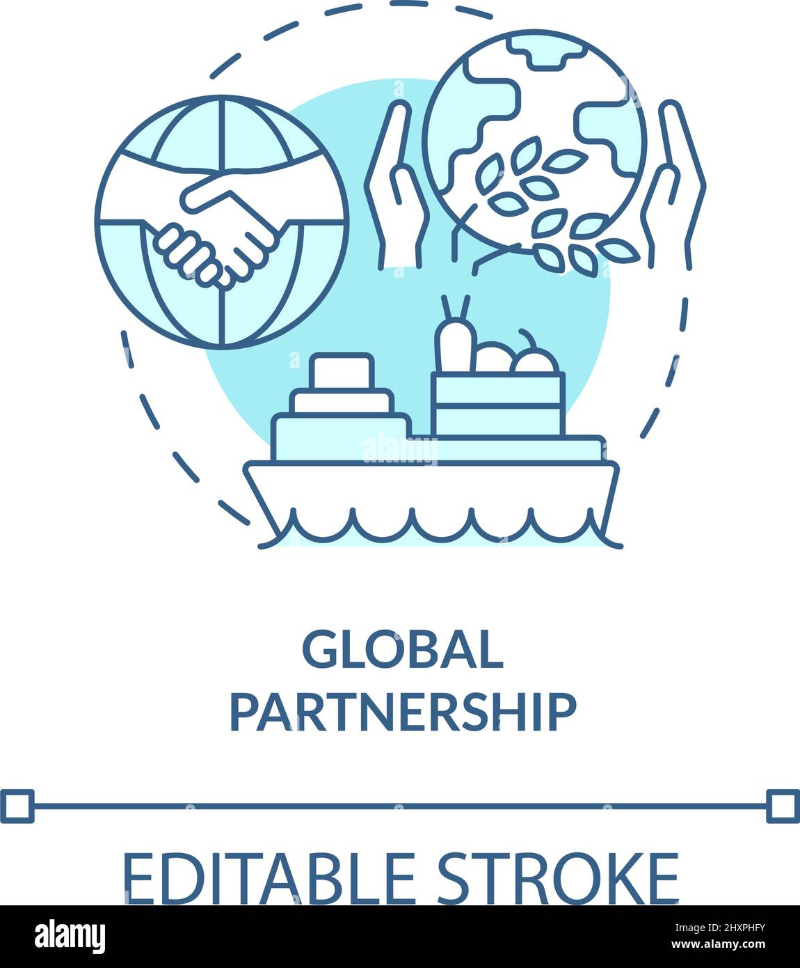 Global partnership turquoise concept icon Stock Vector Image & Art - Alamy