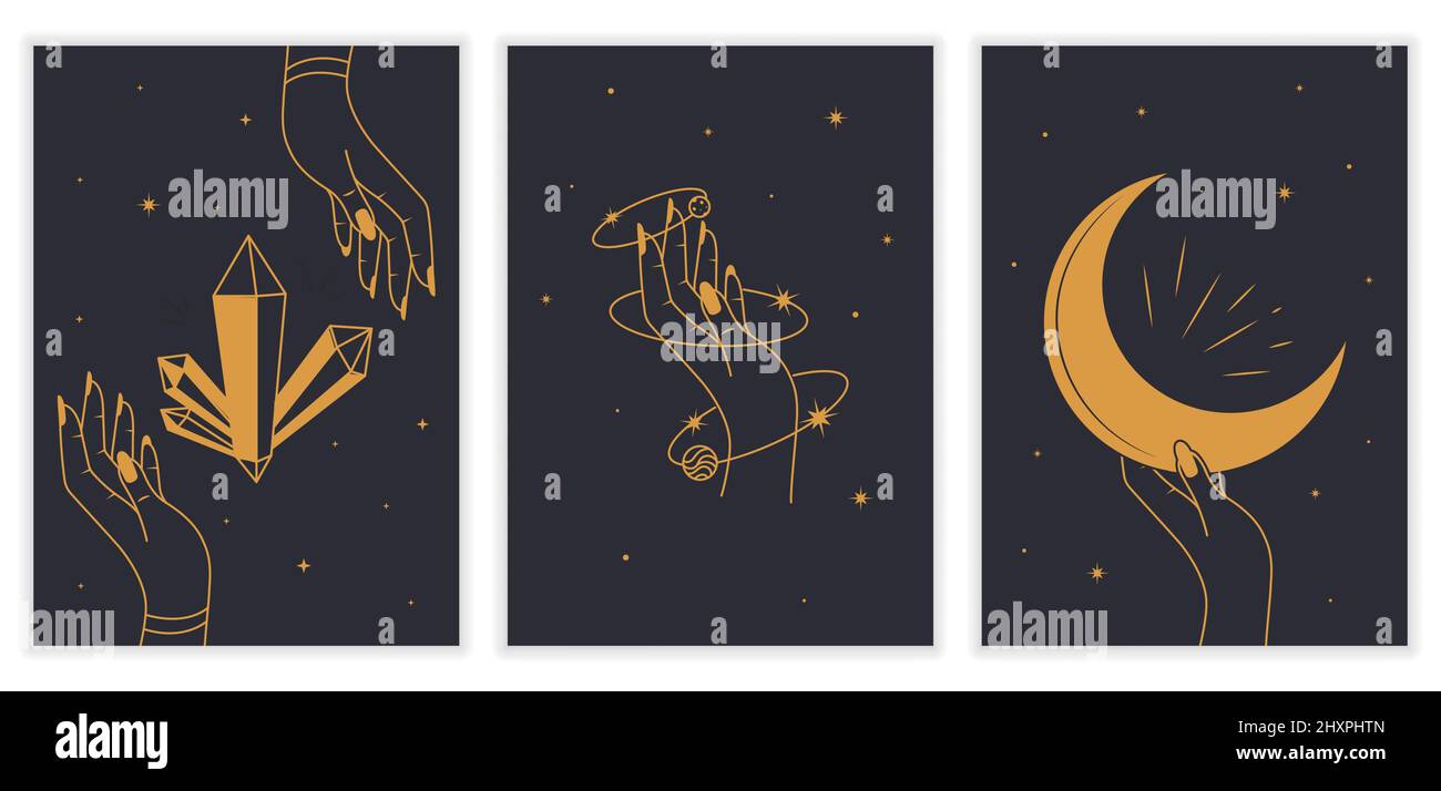 Astrology isolated female hand Stock Vector Images - Alamy