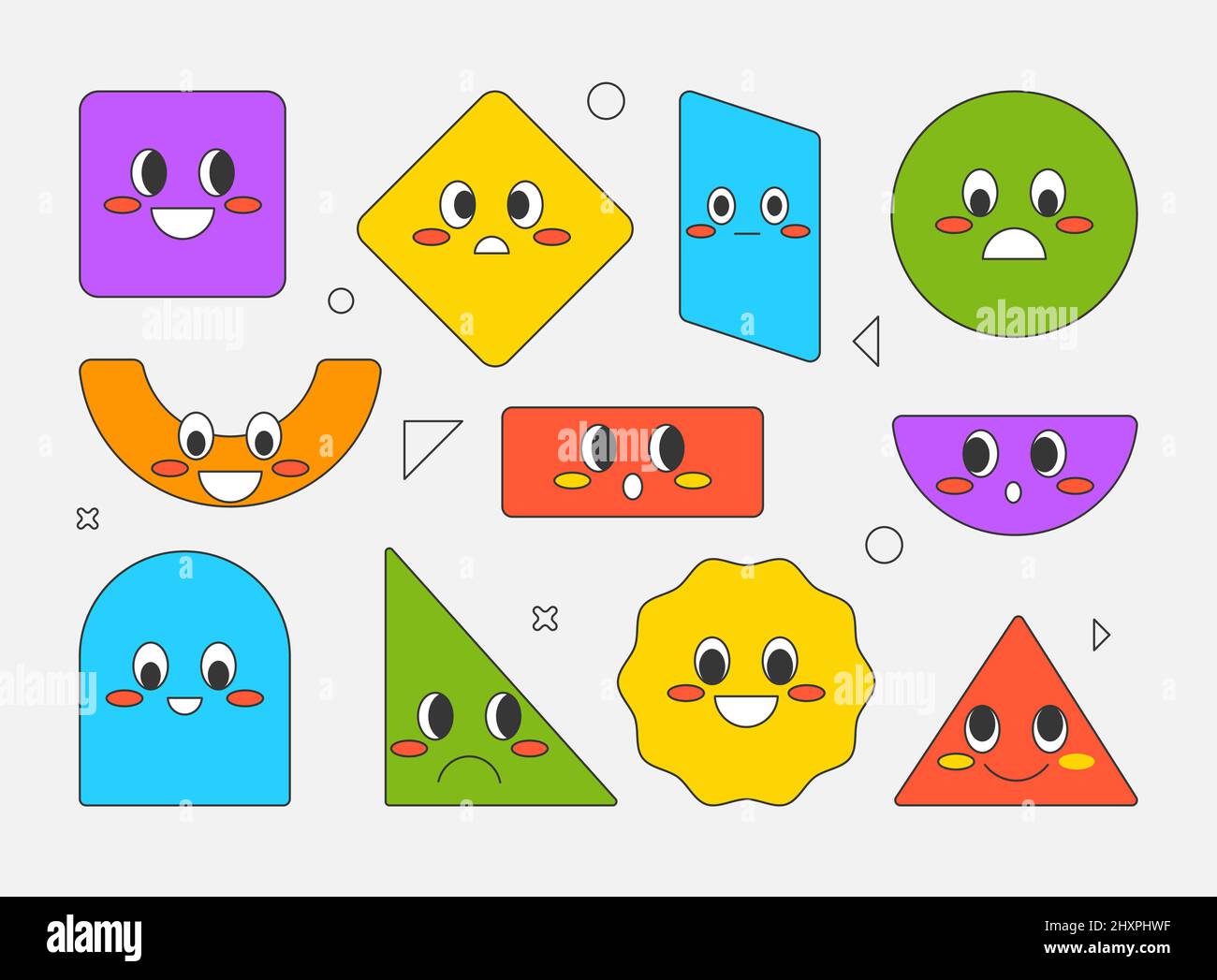 Geometric Stickers Set Stock Vector Image & Art - Alamy