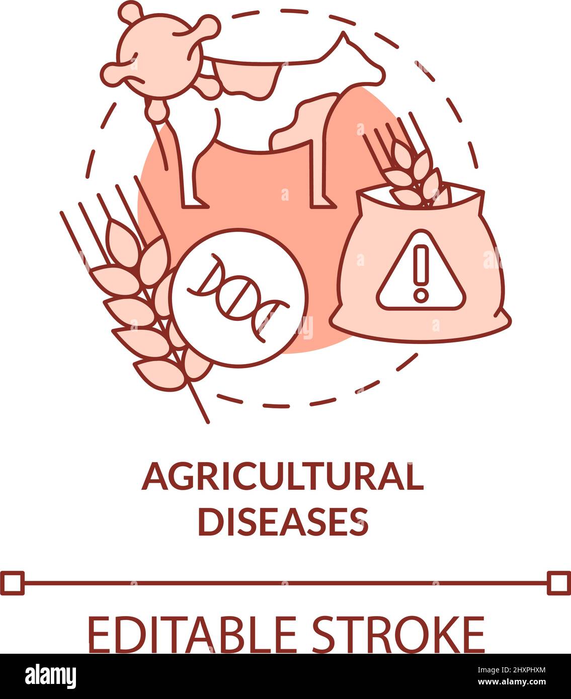 Agricultural diseases red concept icon Stock Vector Image & Art - Alamy