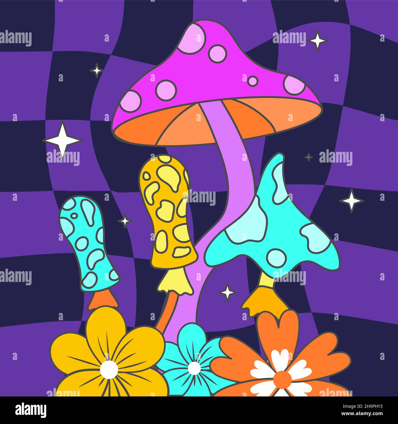 Set of colorful mushroom Stock Vector Image & Art - Alamy