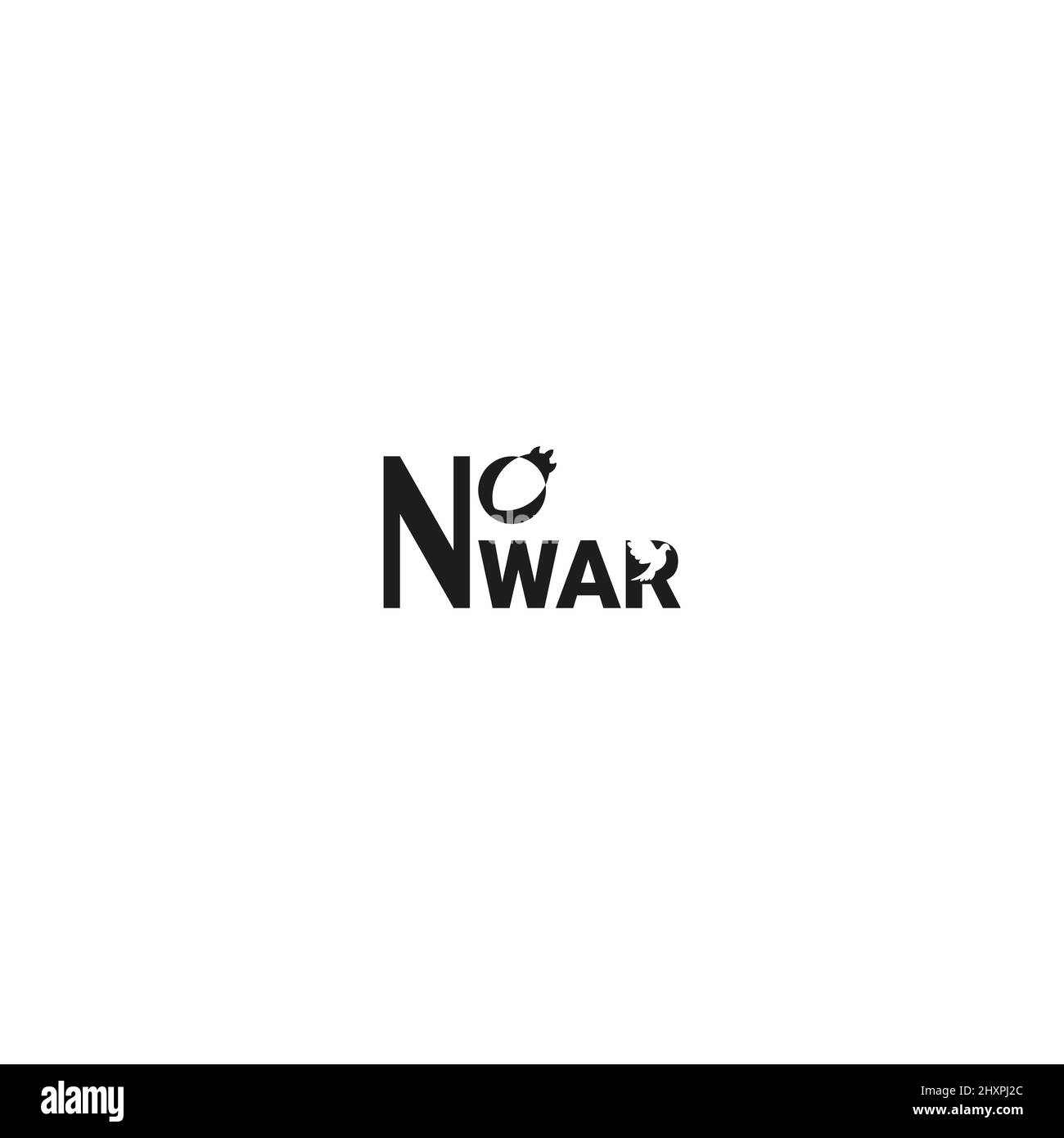 No to the war poster. Message to stop the war. Make peace and spread ...