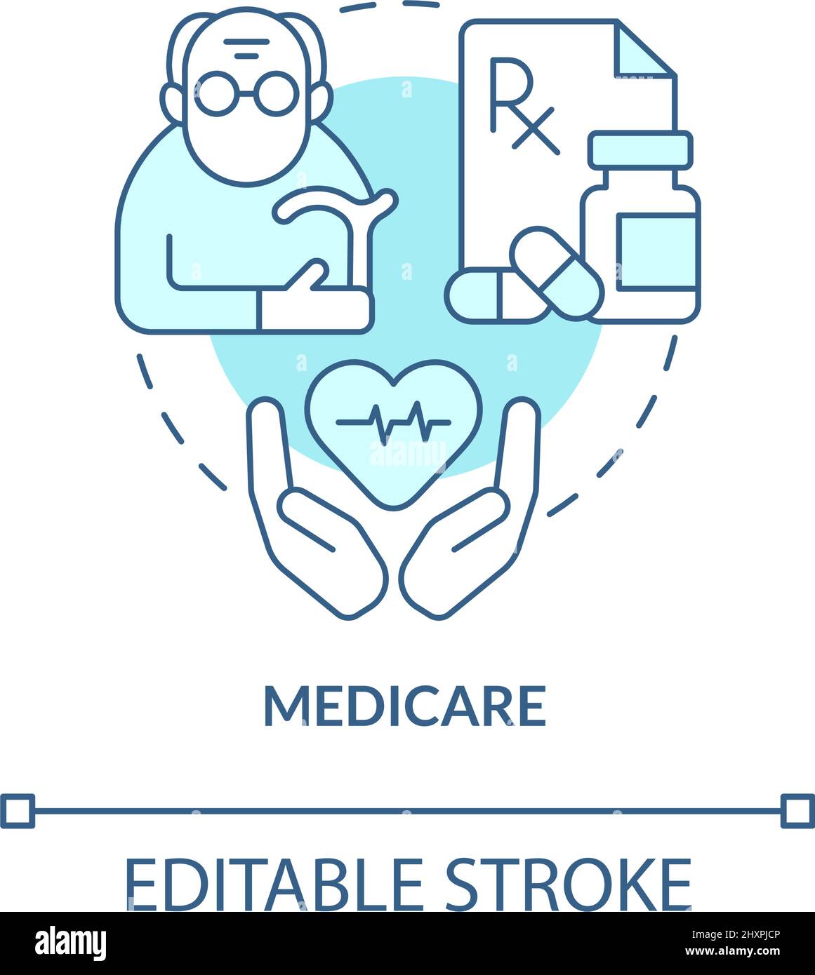 Elderly medicare Stock Vector Images - Alamy
