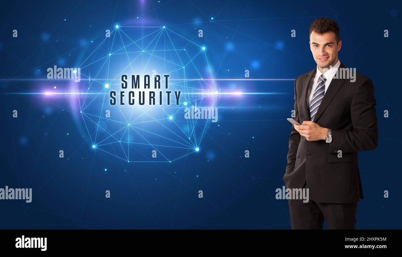 businessman thinking about security concept Stock Photo - Alamy