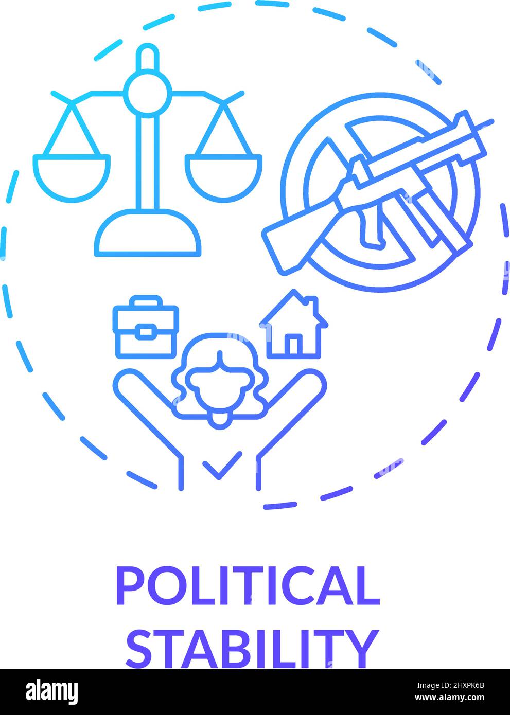 Political stability blue gradient concept icon Stock Vector Image & Art - Alamy