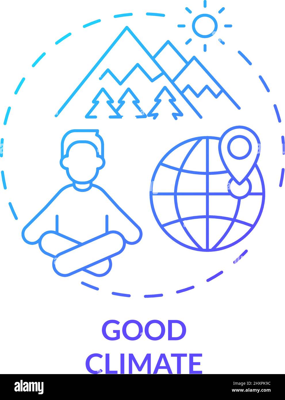 Good climate blue gradient concept icon Stock Vector Image & Art - Alamy