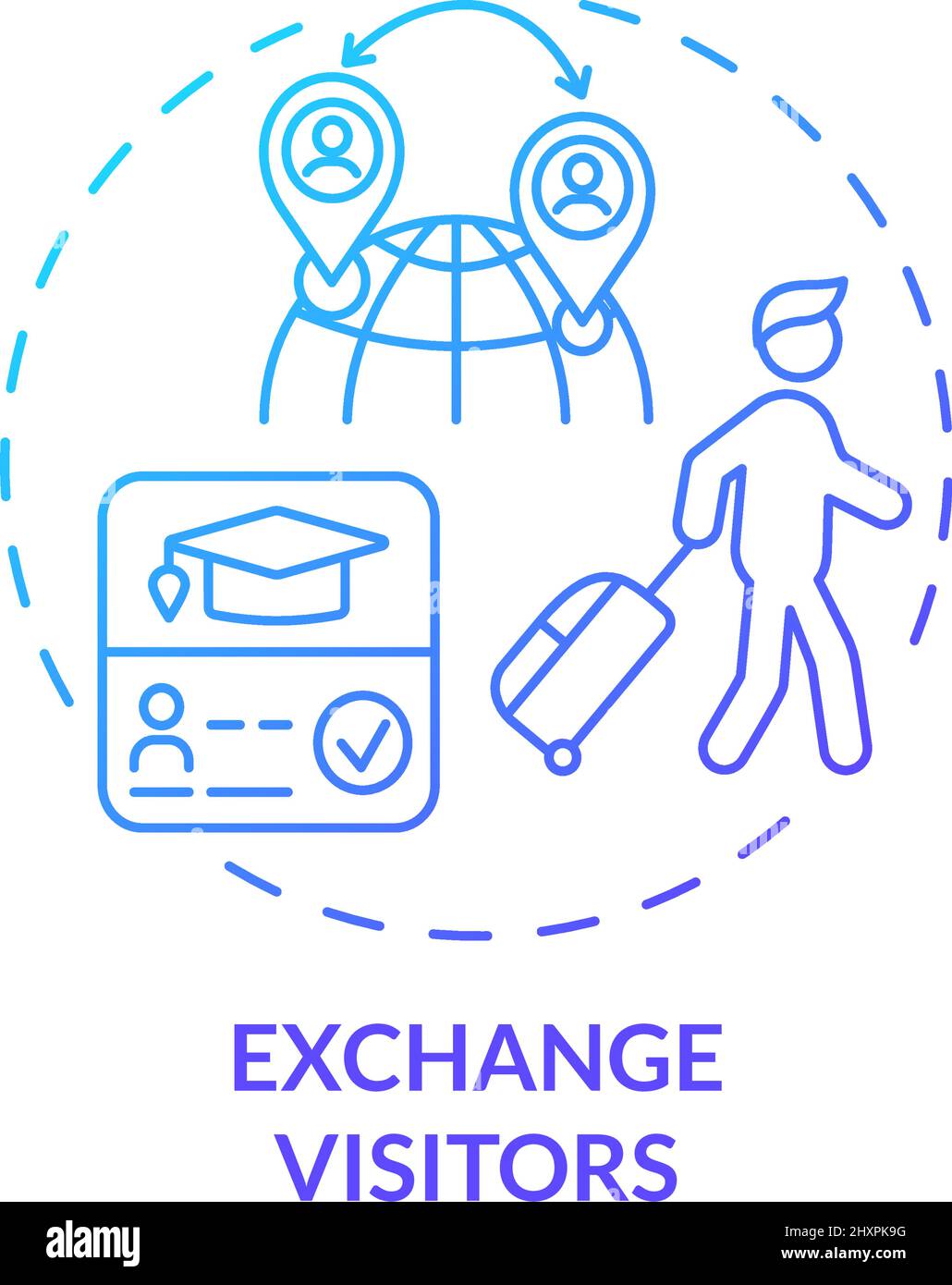 Exchange visitors blue gradient concept icon Stock Vector Image & Art ... Exchange visitors blue gradient concept icon Stock Vector Image & Art ...