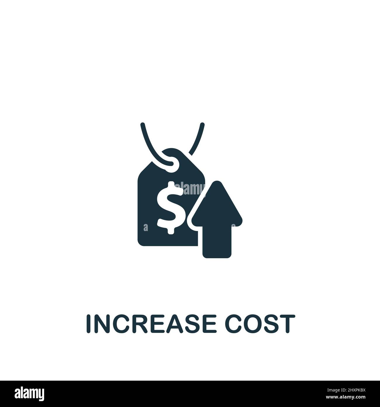 Increase Cost icon. Monochrome simple icon for templates, web design ...