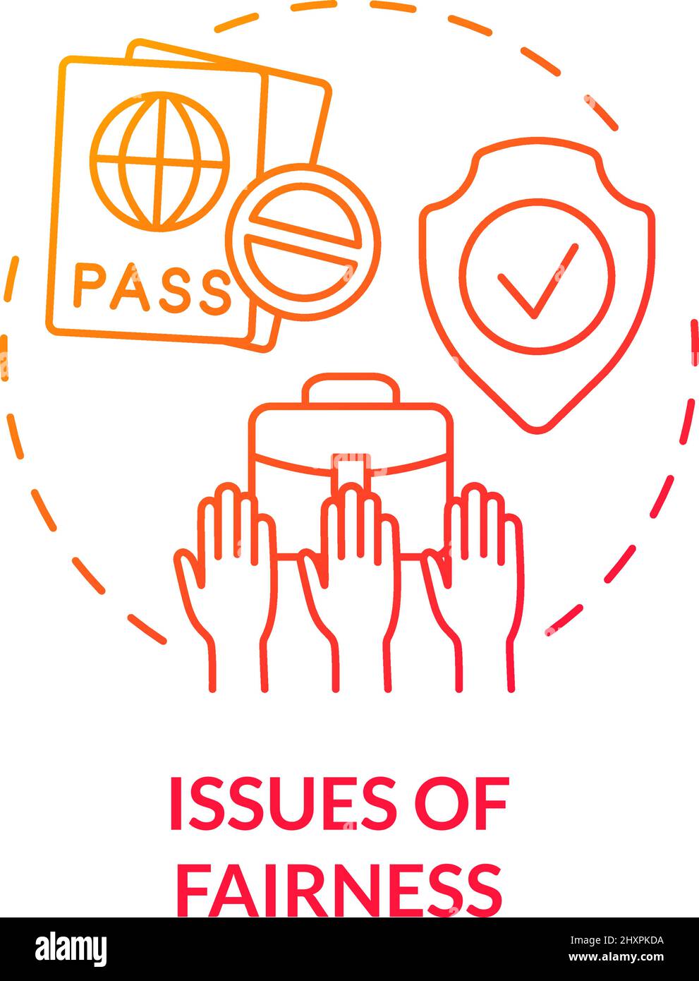 Issues of fairness red gradient concept icon Stock Vector Image & Art ...
