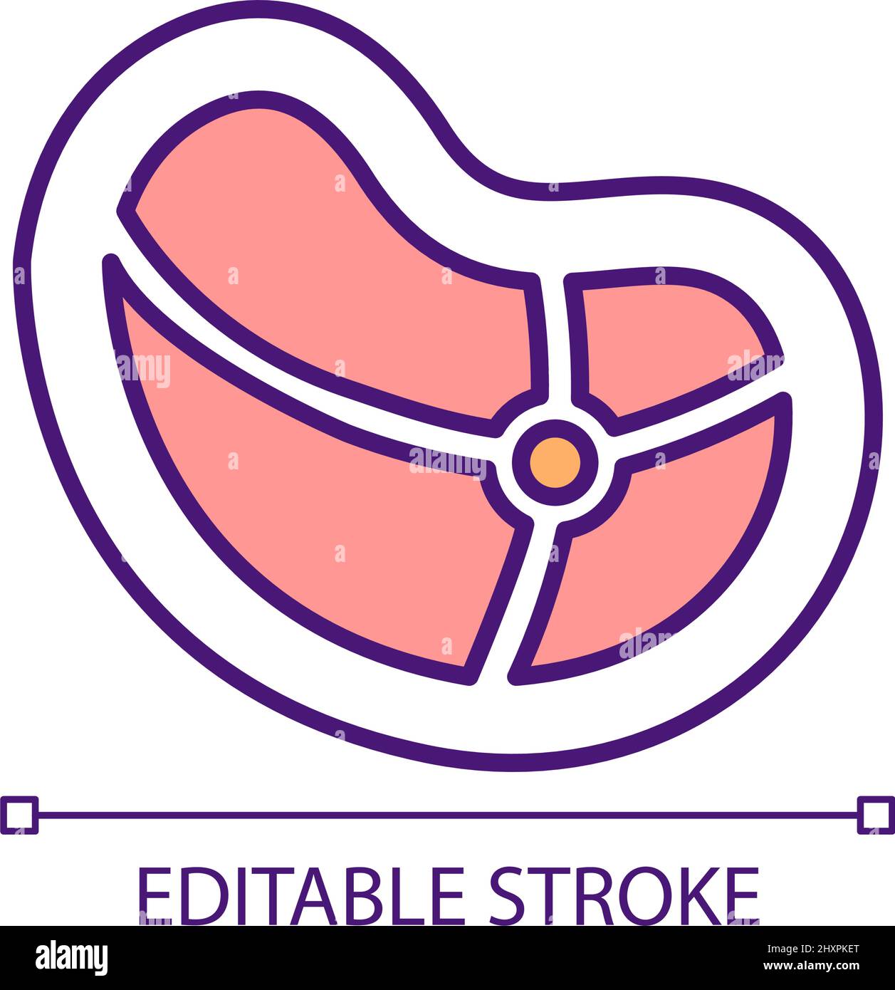 Steak RGB color icon Stock Vector Image & Art - Alamy