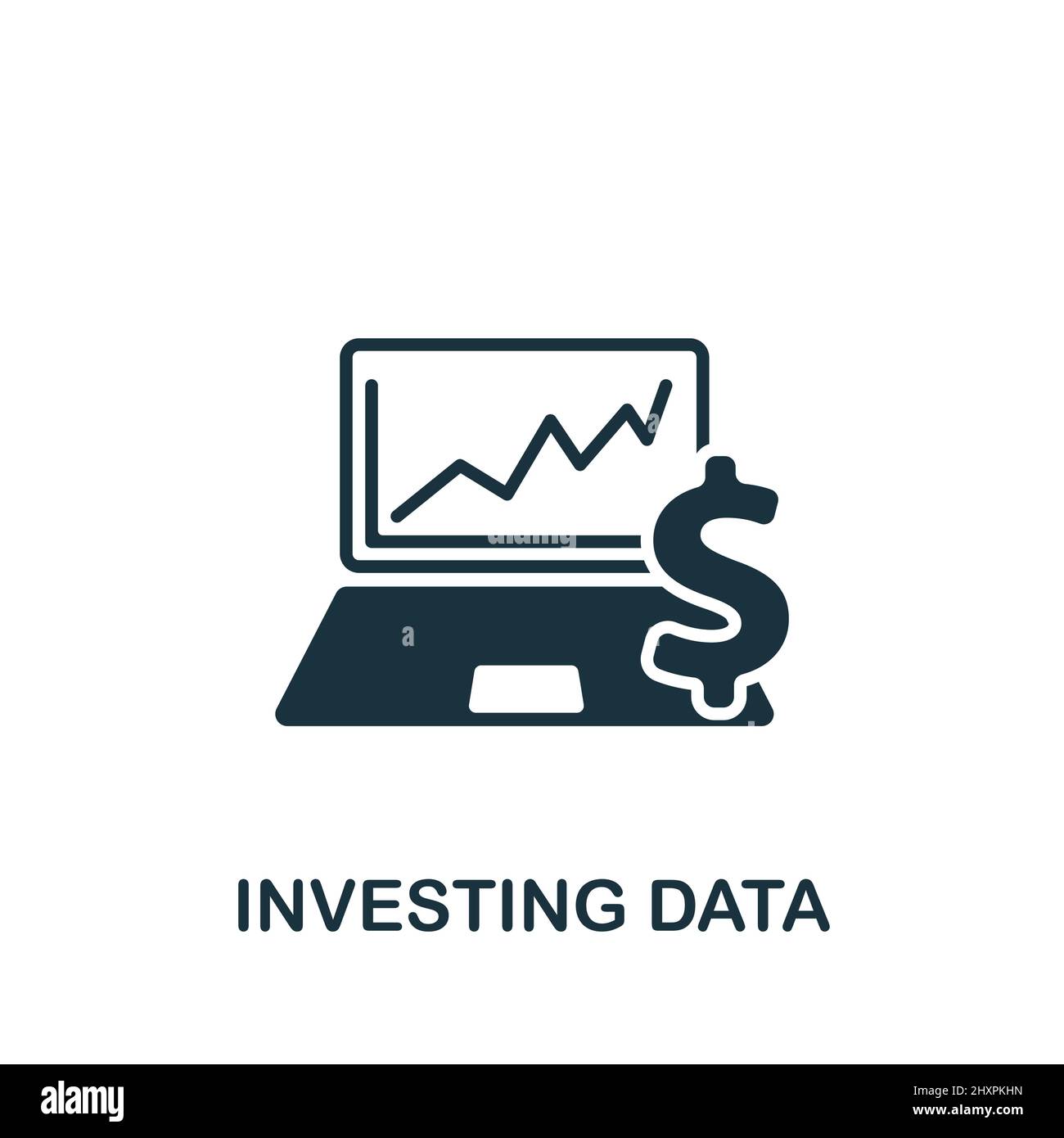Investing Data icon. Monochrome simple icon for templates, web design ...