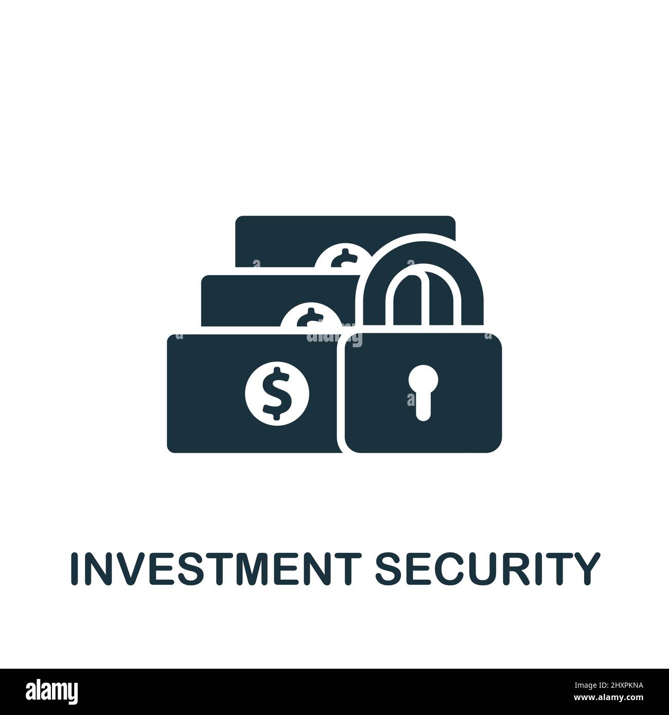 Investment Security icon. Monochrome simple icon for templates, web ...