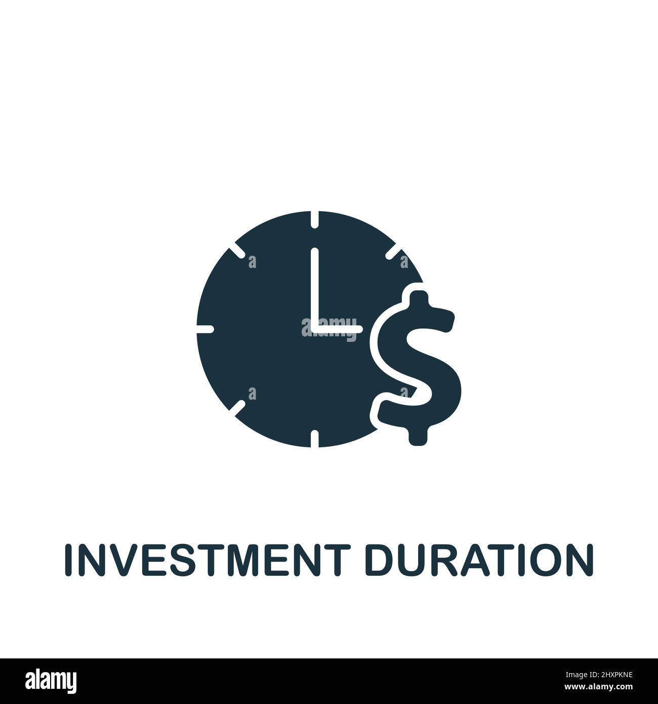 Investment Duration icon. Monochrome simple icon for templates, web ...