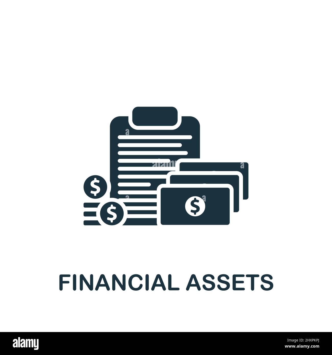 Financial Assets icon. Monochrome simple icon for templates, web design ...