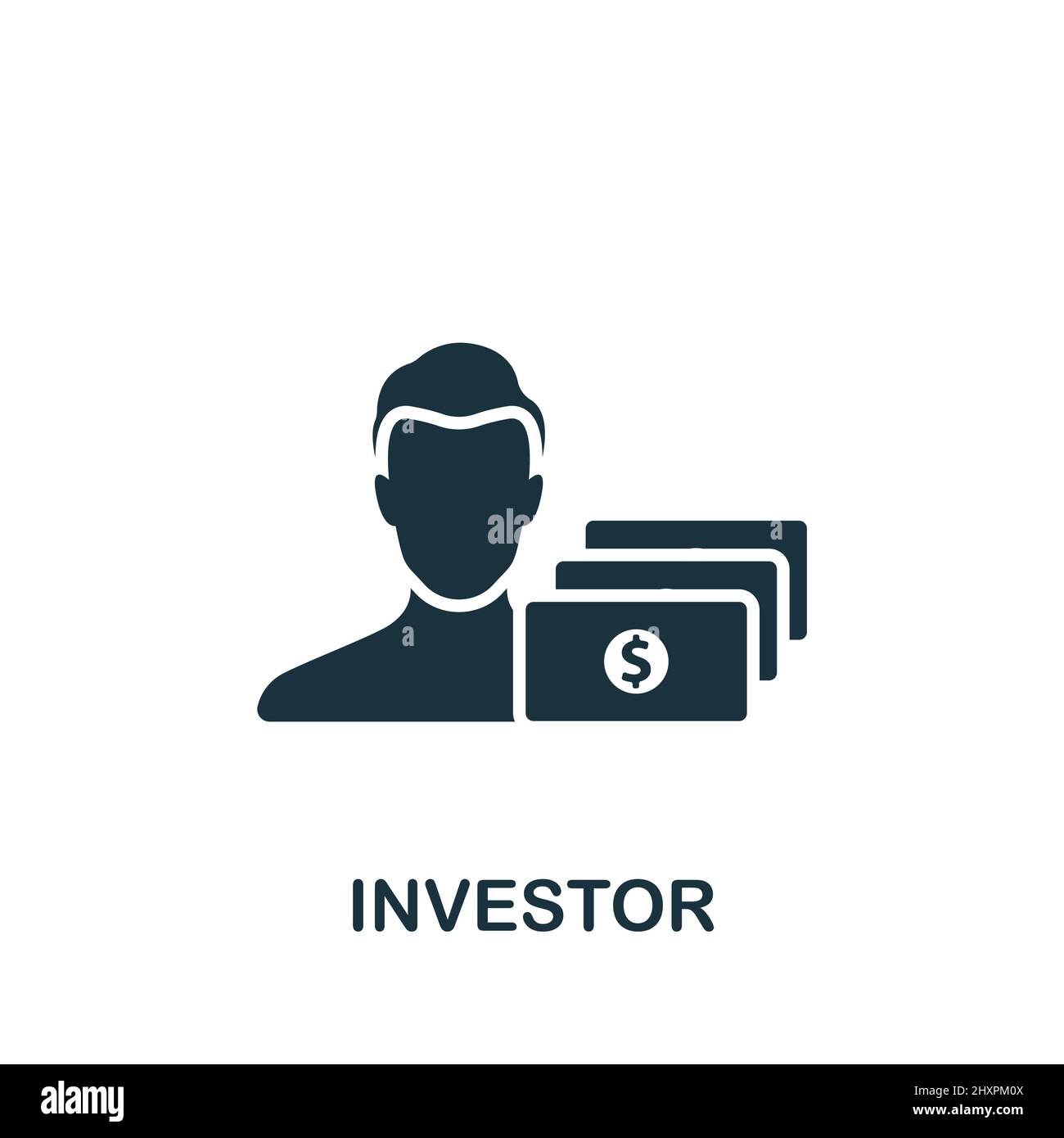Investor icon. Monochrome simple icon for templates, web design and ...