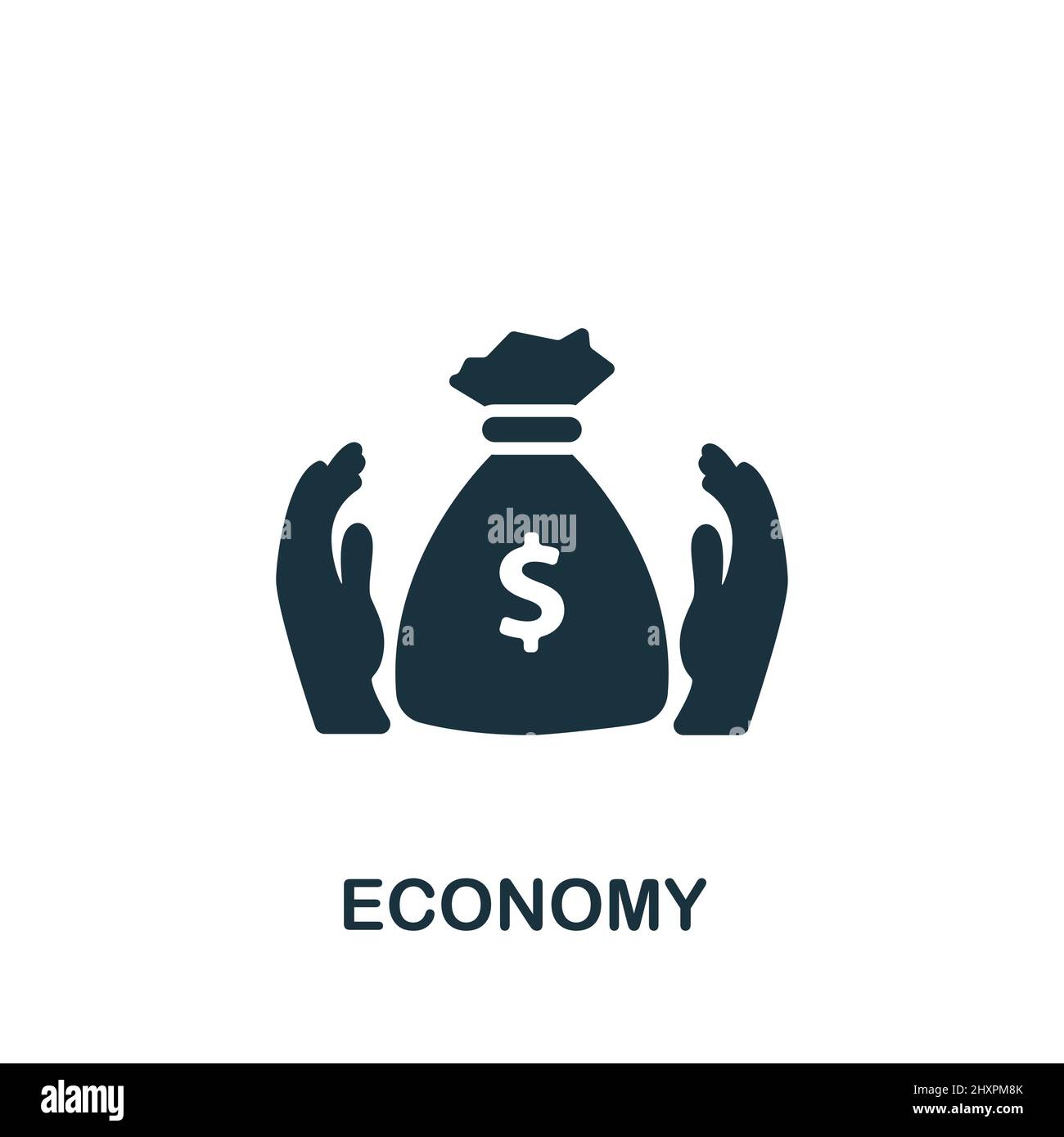 Economy icon. Monochrome simple icon for templates, web design and ...