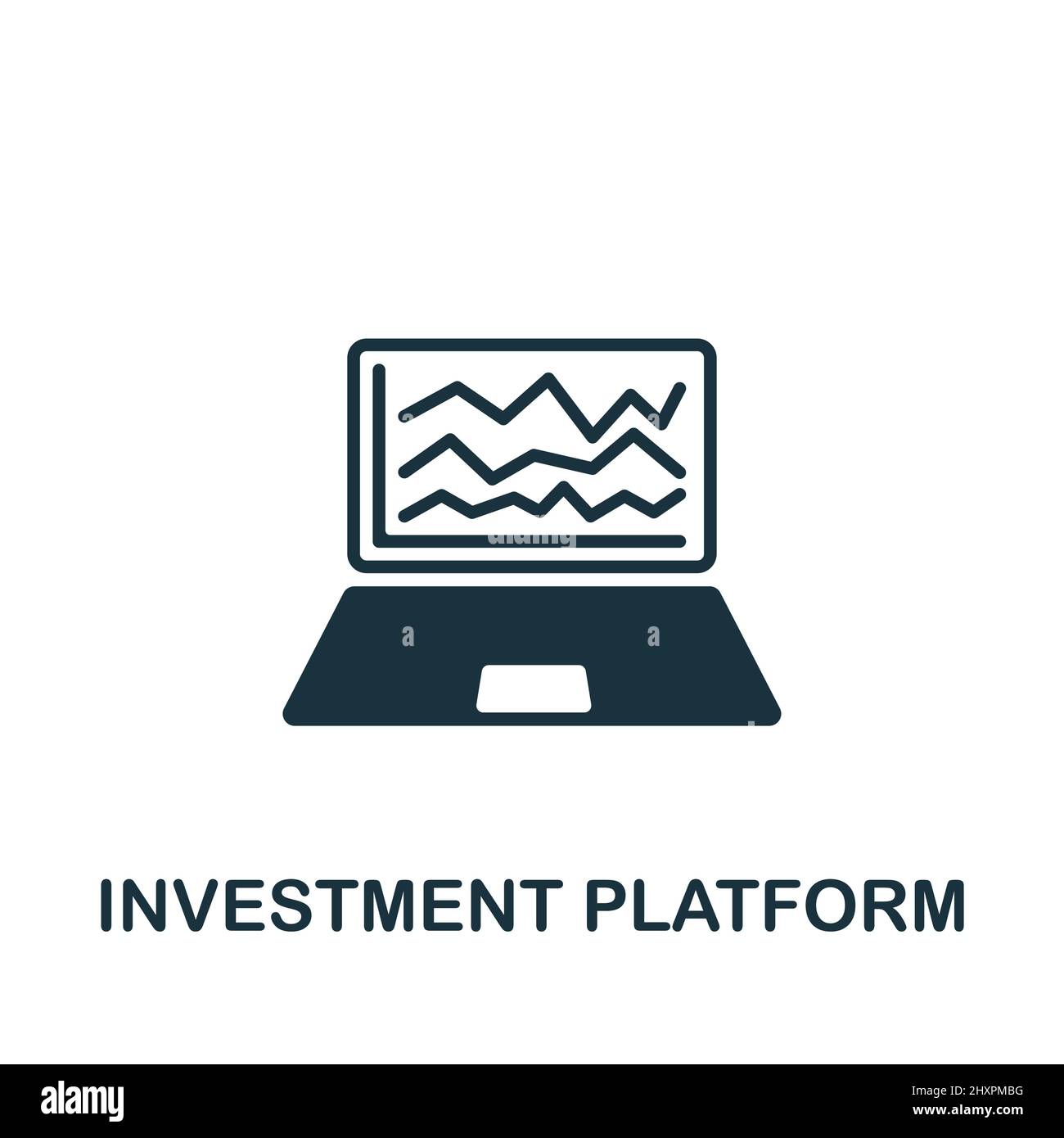 Investment Platform icon. Monochrome simple icon for templates, web ...