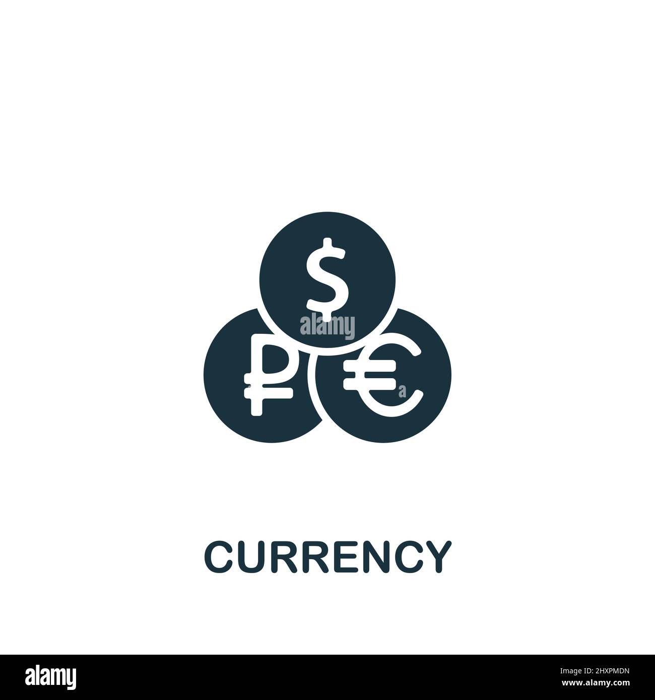 Currency icon. Monochrome simple icon for templates, web design and ...
