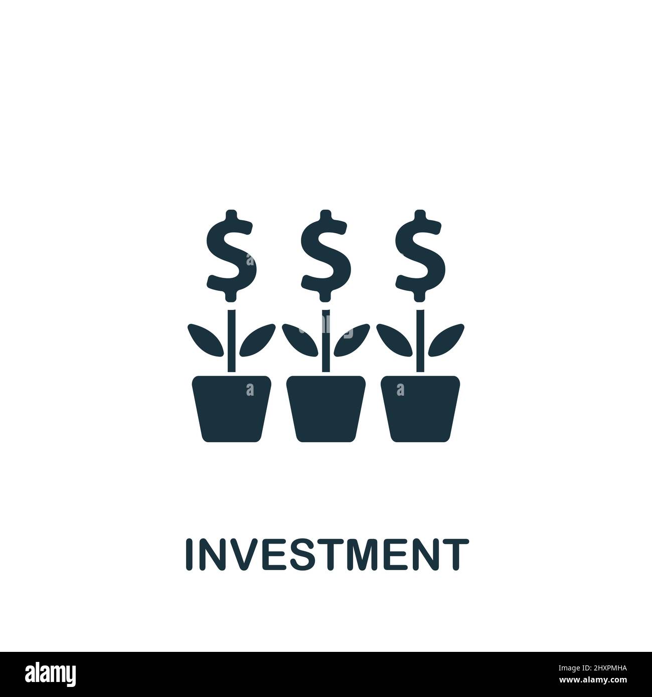 Investment icon. Monochrome simple icon for templates, web design and ...
