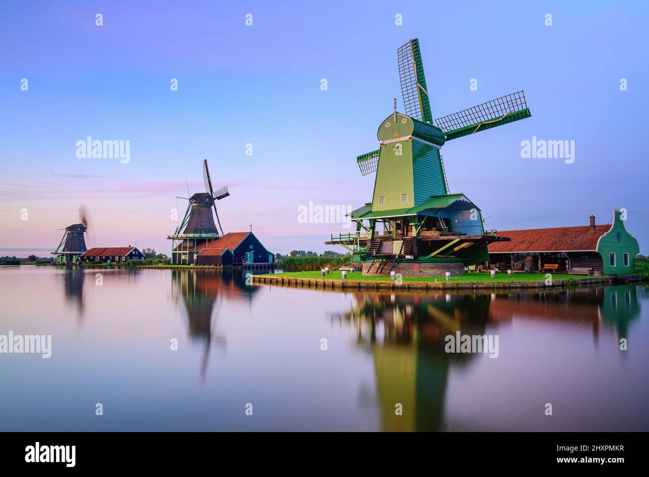 Dutch wind mill panorama hi-res stock photography and images - Alamy