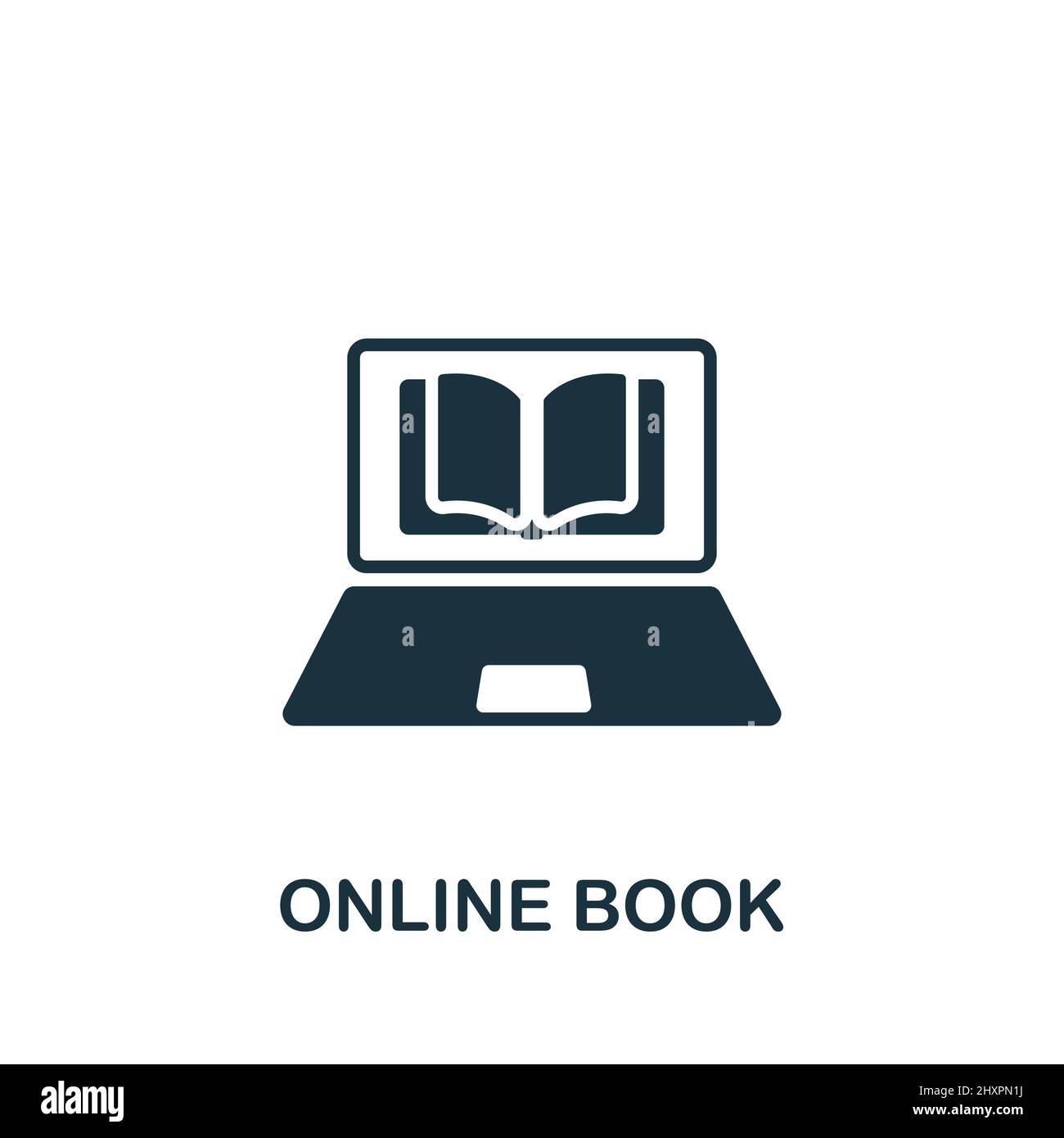 Online Book icon. Monochrome simple icon for templates, web design and ...
