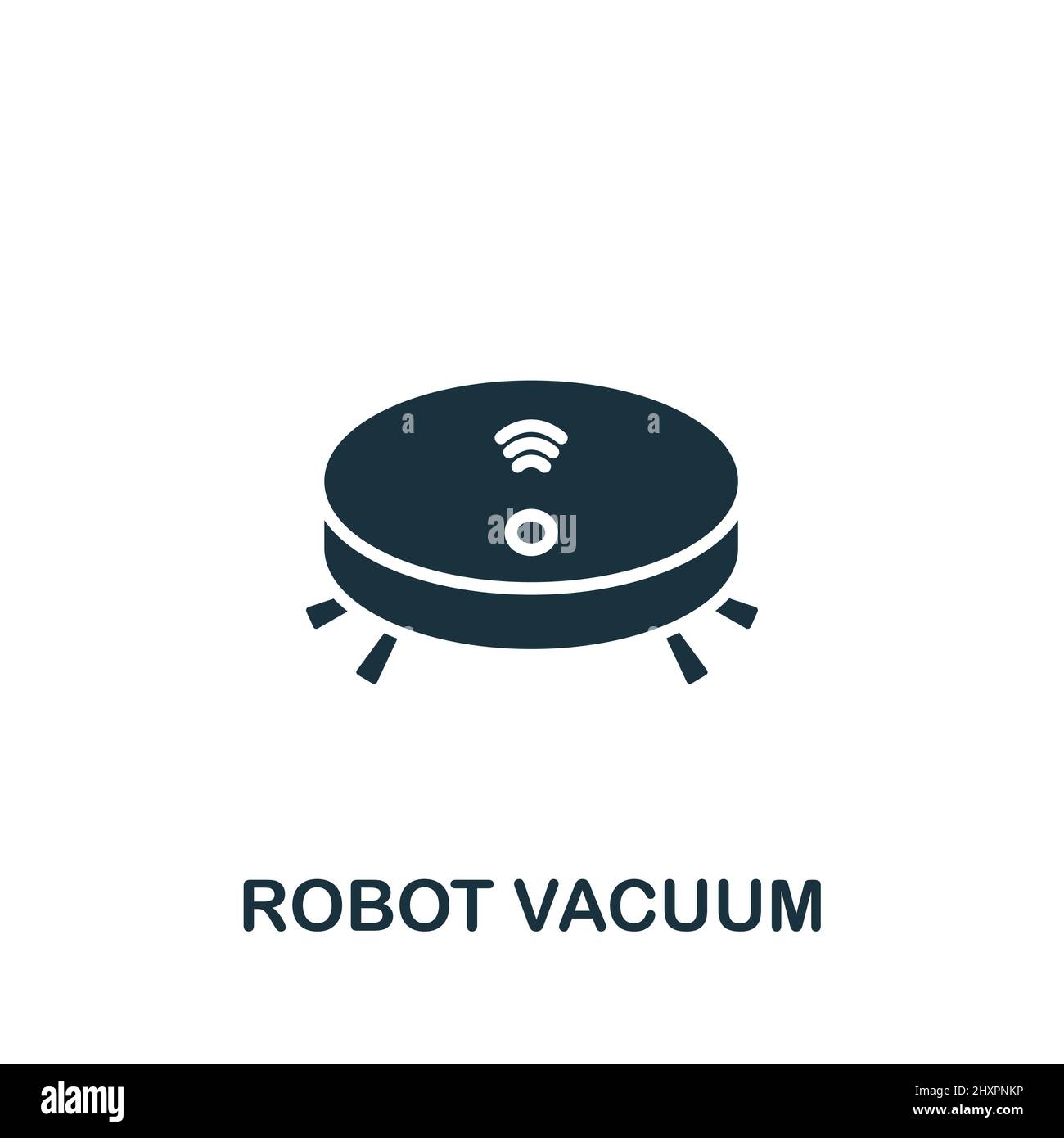 Robot Vacuum icon. Monochrome simple icon for templates, web design and ...