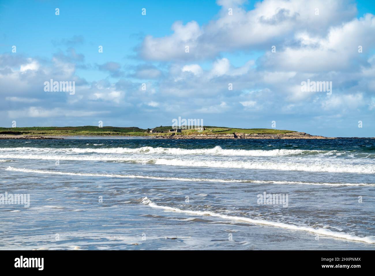 The island of Inishkeel in County Donegal, Ireland, seen from Narin ...