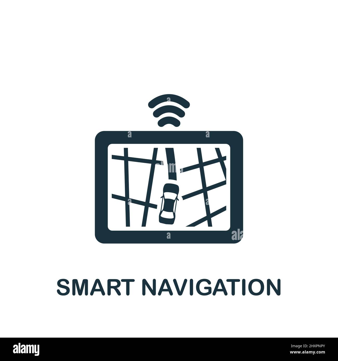 Smart Navigation icon. Monochrome simple icon for templates, web design ...