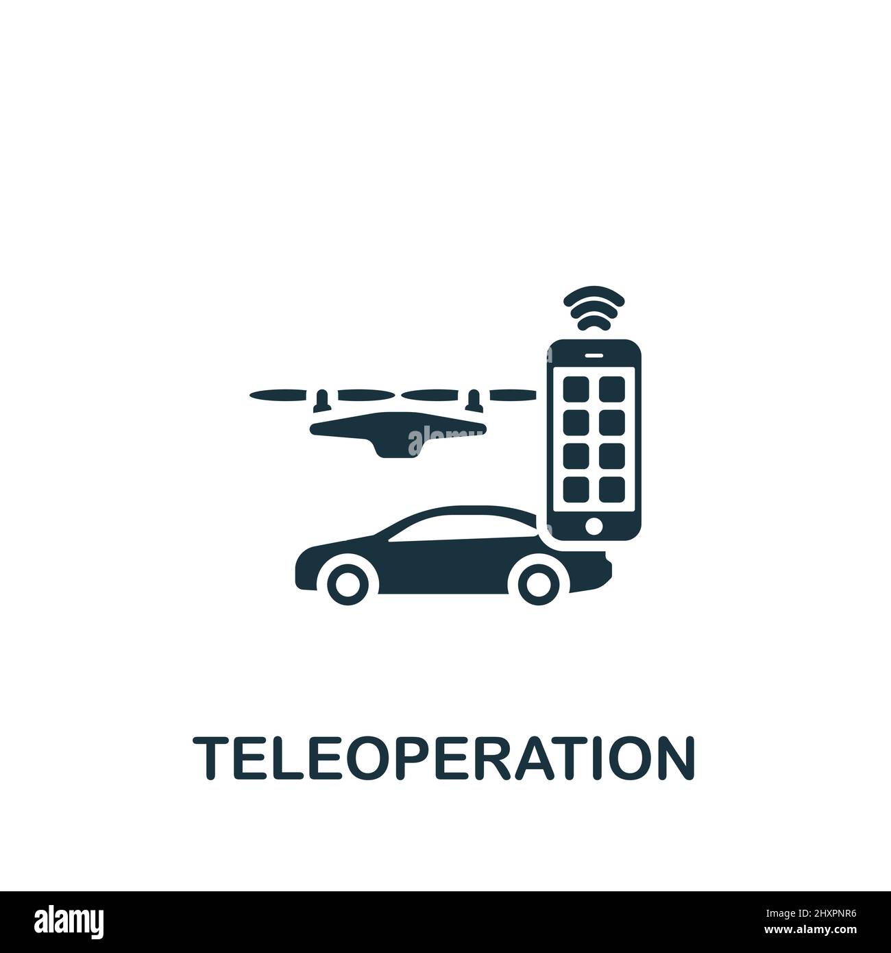 Teleoperation icon. Simple line element symbol for templates, web ...