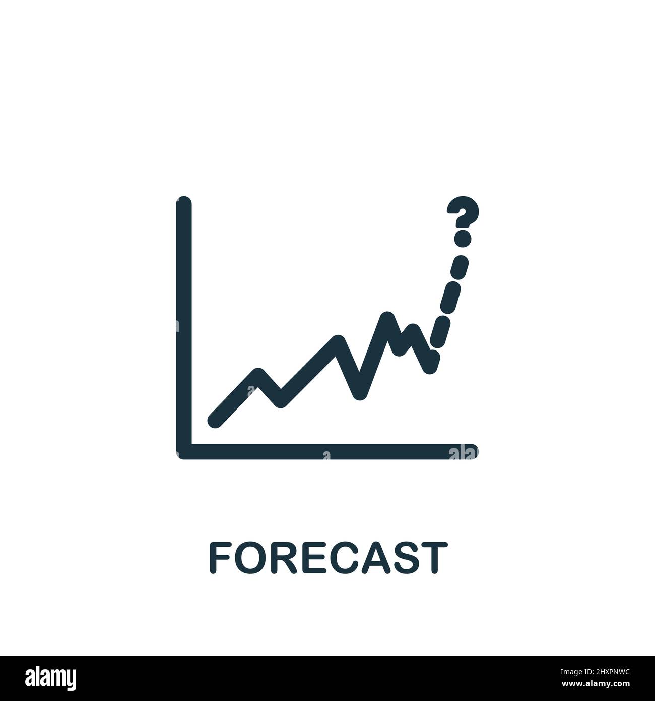 Forecast icon. Simple line element symbol for templates, web design and ...