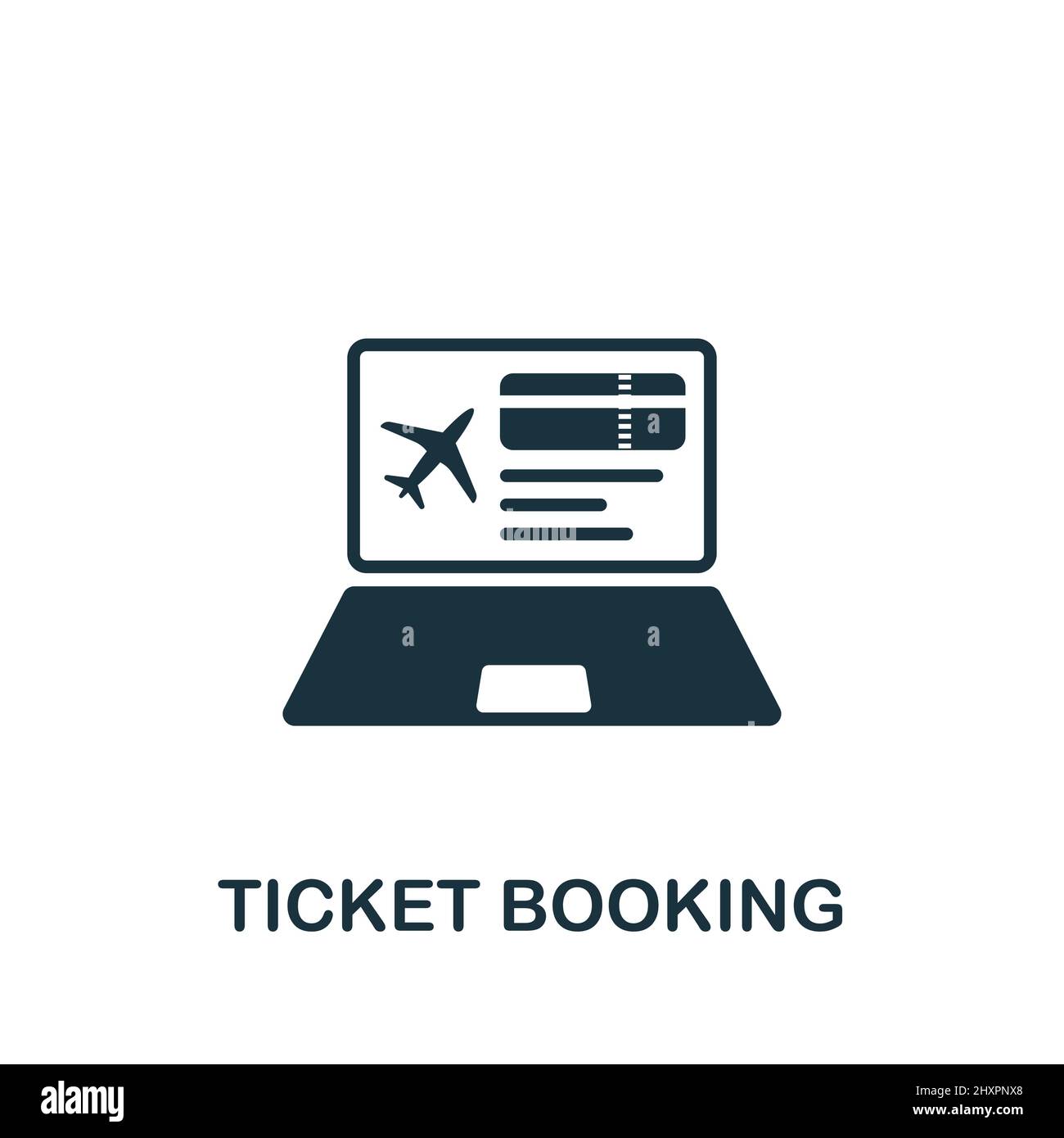 Ticket Booking icon. Simple line element symbol for templates, web ...