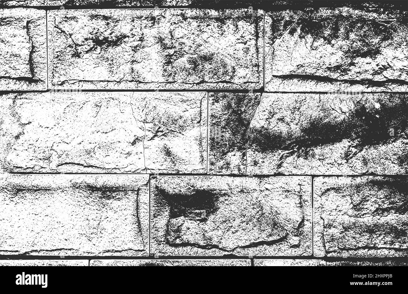 Distressed overlay texture of old brick wall, grunge background ...