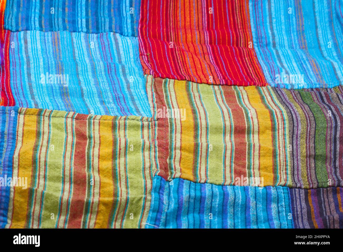 abstract fabric background made in patchwork, reuse, recycling fabric ...