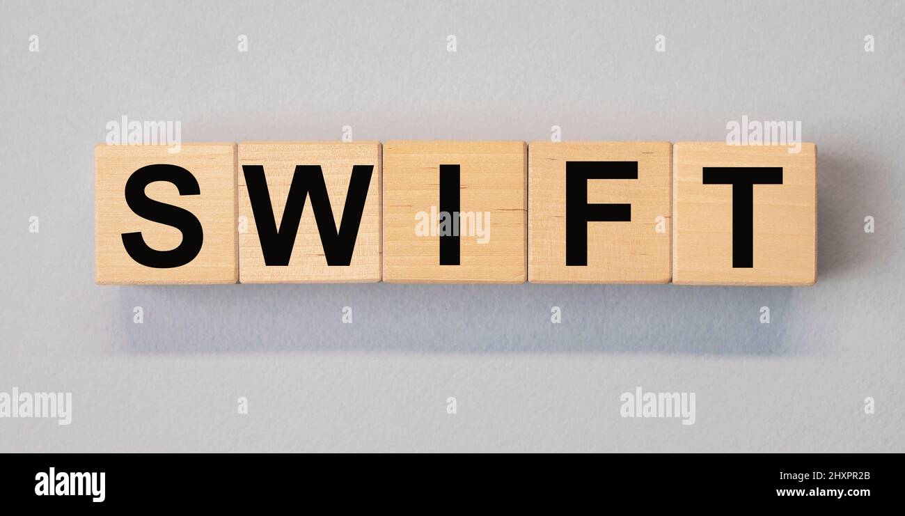 SWIFT acronym. Word, international bank system. photo Stock Photo - Alamy