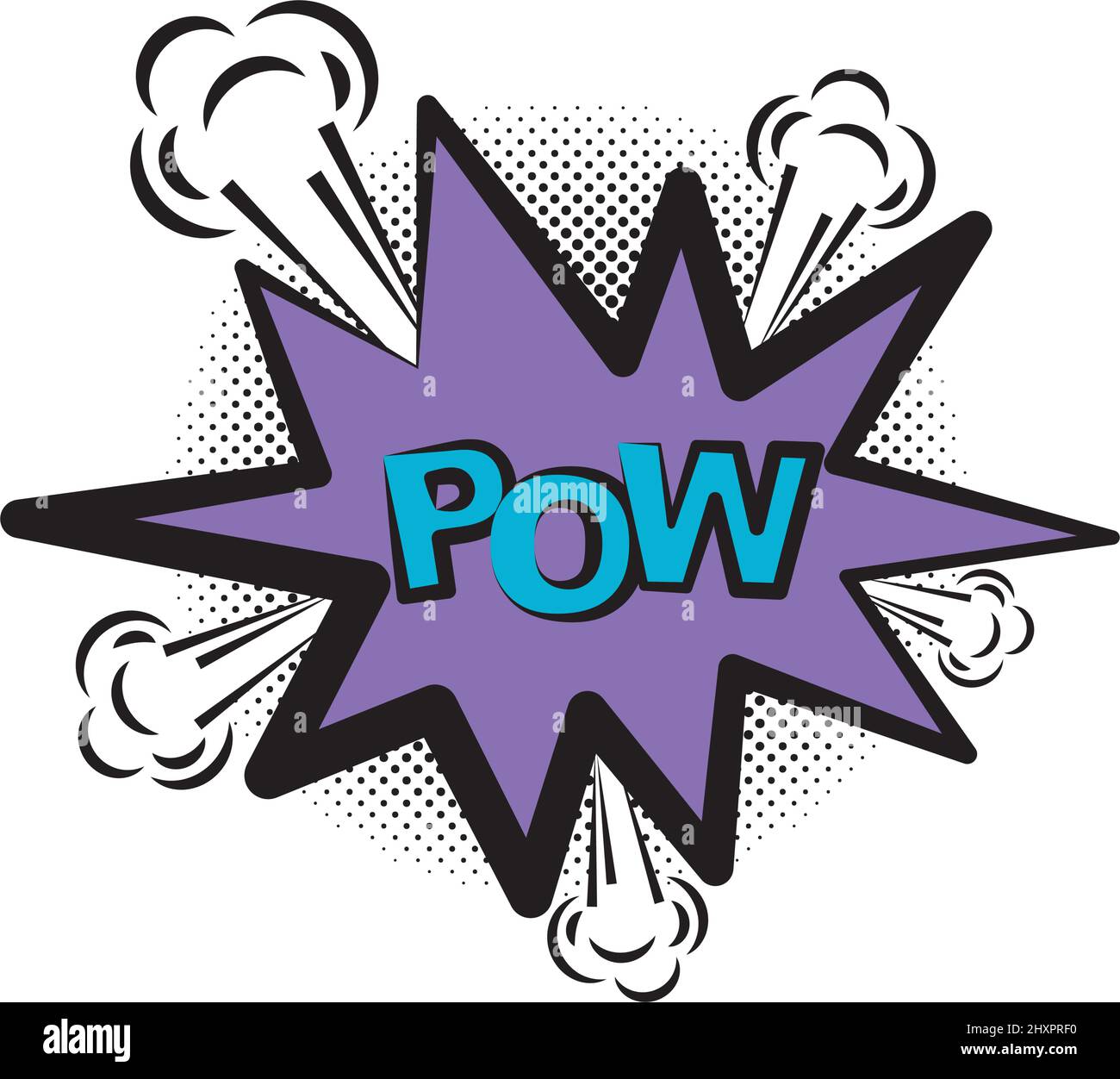 pop art burst with pow Stock Vector Image & Art - Alamy