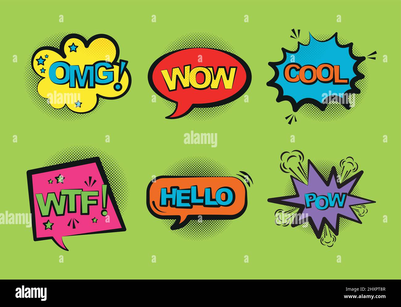 pop art expressions set Stock Vector Image & Art - Alamy