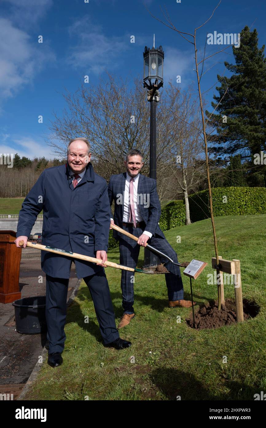 Robbie Butler MLA (right) and William Humphrey MLA plant a tree at ...