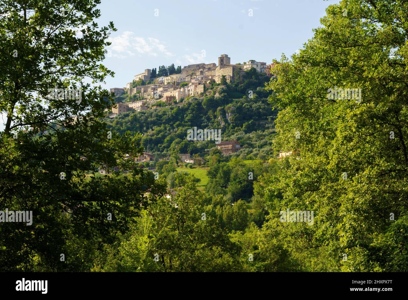 Summer landscape along the road from Fontana Liri to Veroli, Frosinone ...