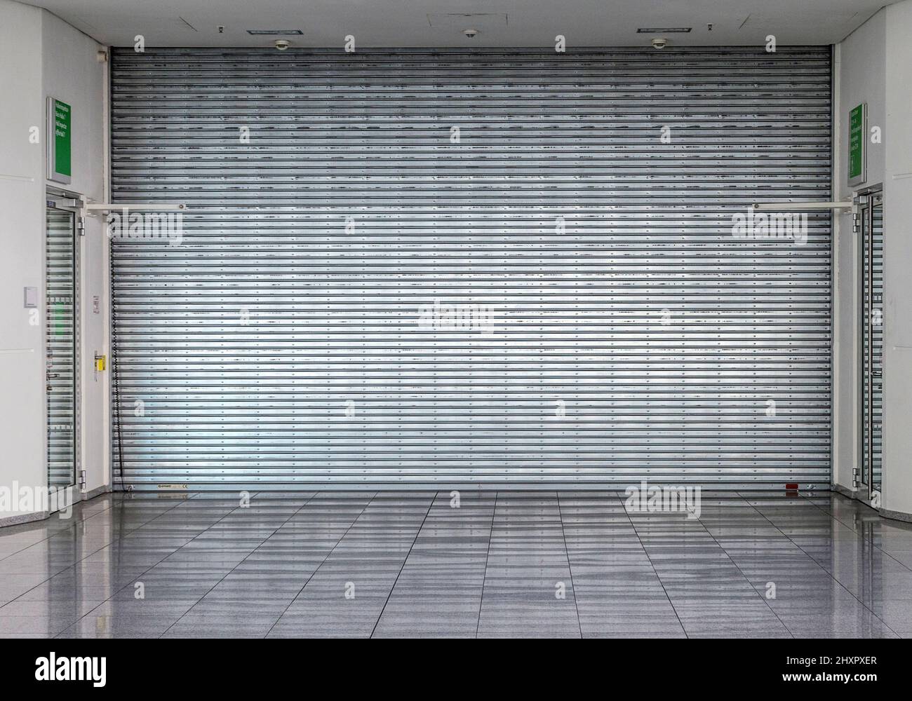 Closed roller shutter hi-res stock photography and images - Alamy