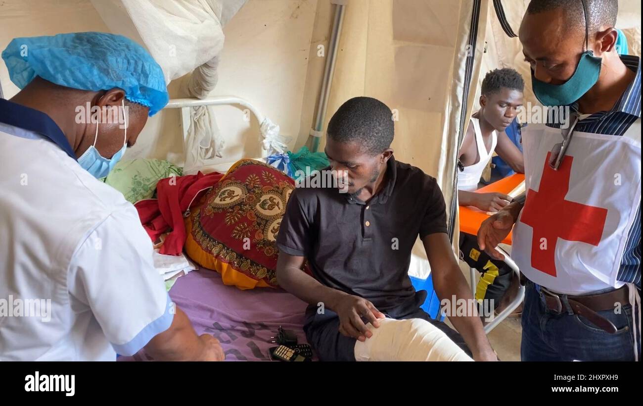 Beni. 13th Mar, 2022. Photo taken on March 13, 2022 shows patients ...