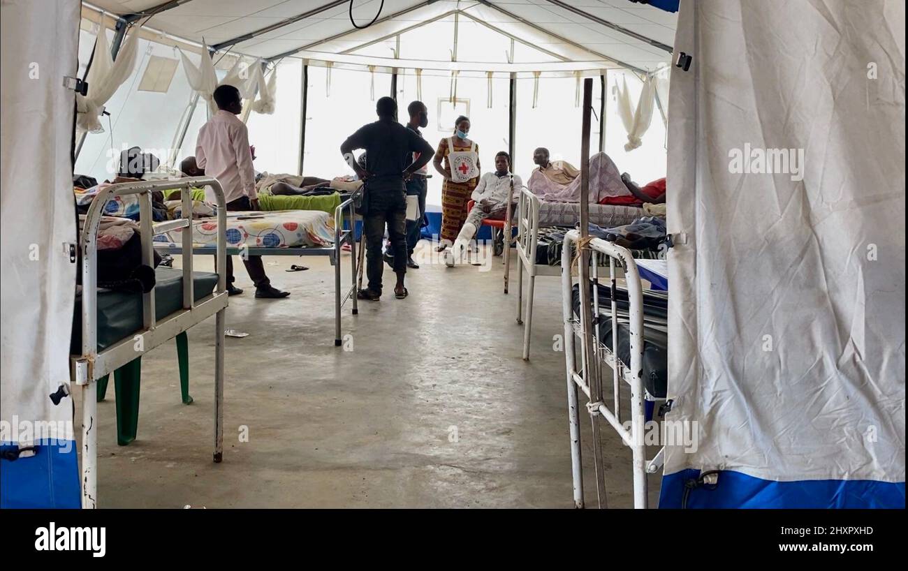 Beni. 13th Mar, 2022. Photo taken on March 13, 2022 shows patients ...