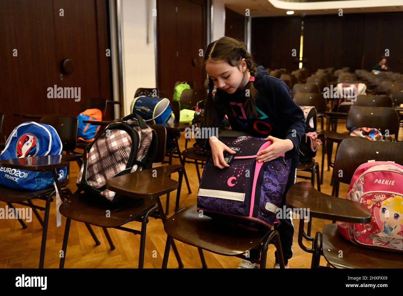 Prague, Czech Republic. 14th Mar, 2022. Community center for war ...