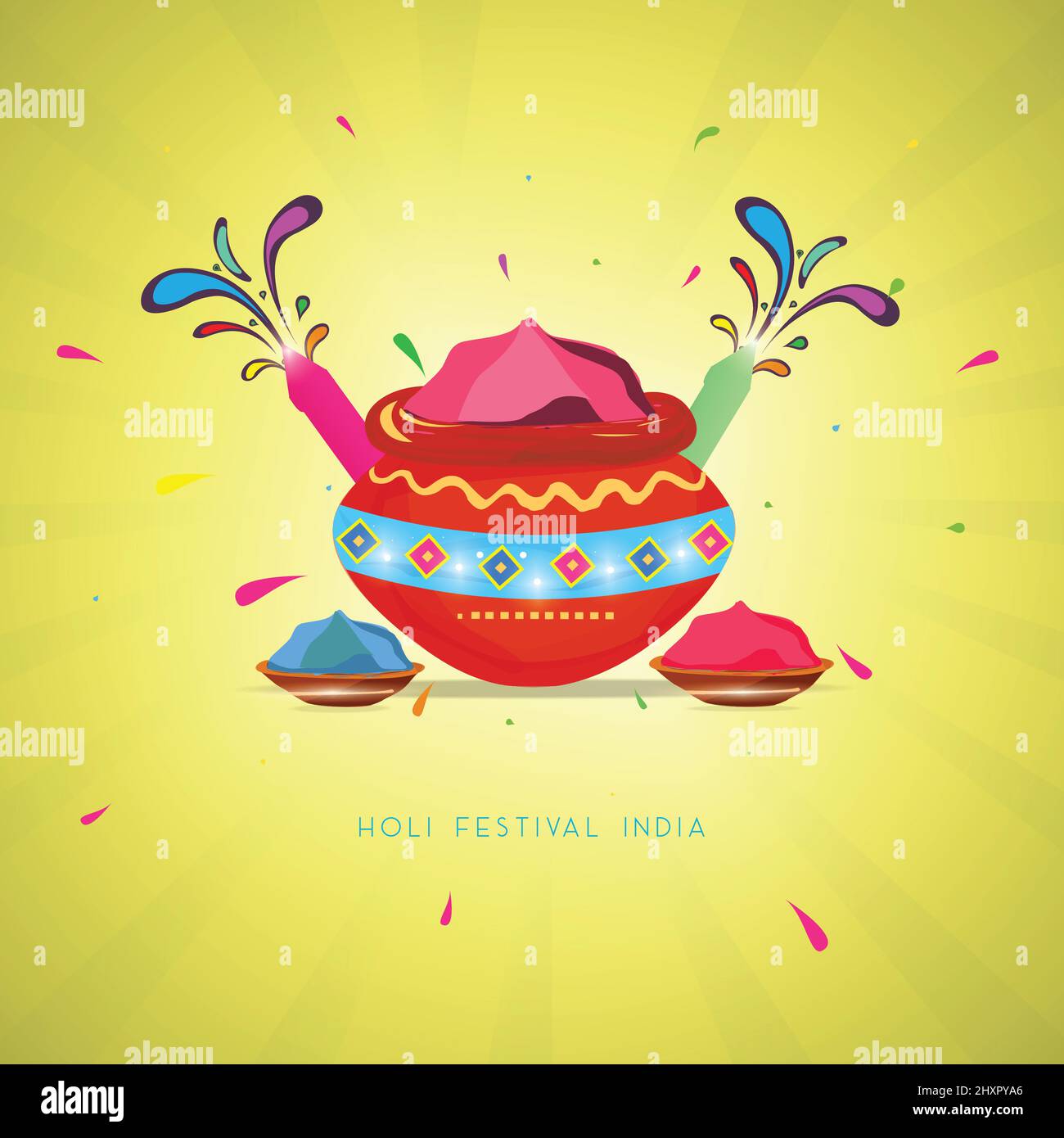 illustration of the colorful Happy Holi Indian festival background ...