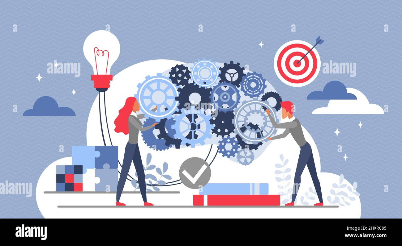 Business people generate creative new idea vector illustration. Cartoon ...