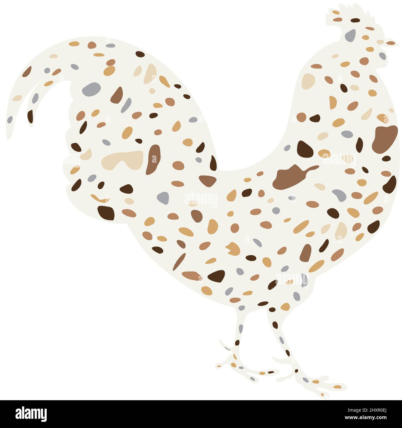 Chicken farm bird shaped in artistic modern style Stock Photo - Alamy