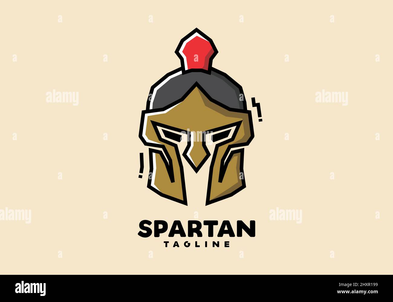 Stiff art style of spartan helmet design Stock Vector Image & Art - Alamy